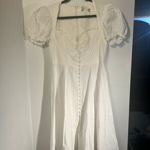 House of CB | Dresses | House Of Cb Ellery Linen Puff Sleeve Sundress ...